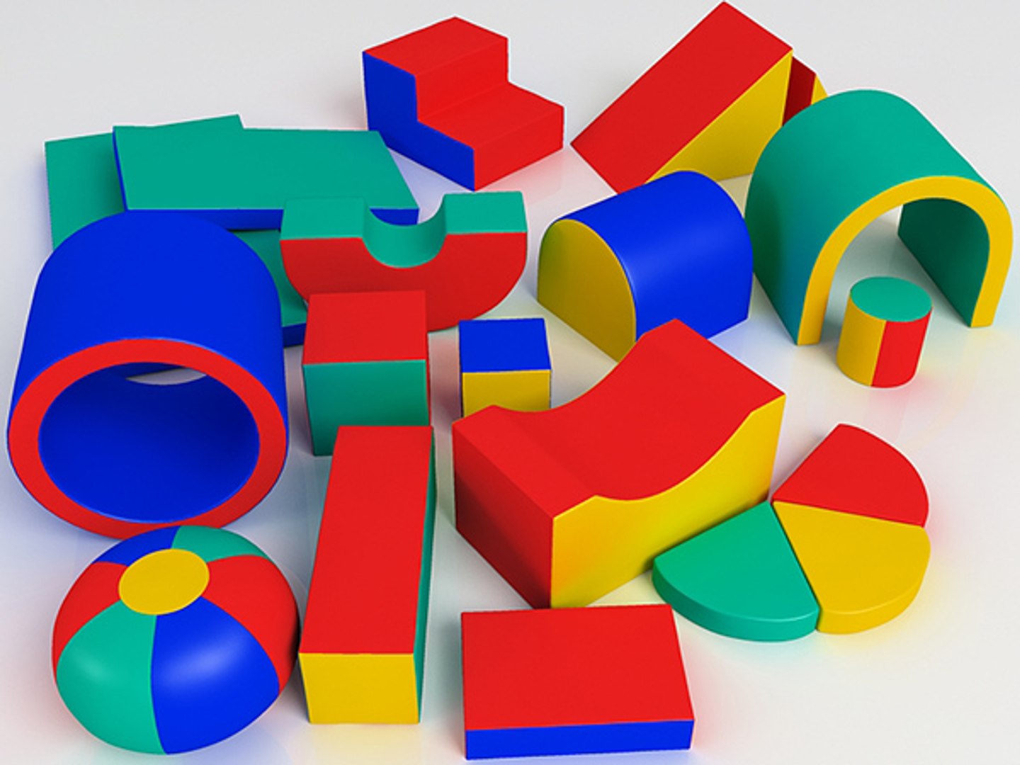 child soft playground 3d model