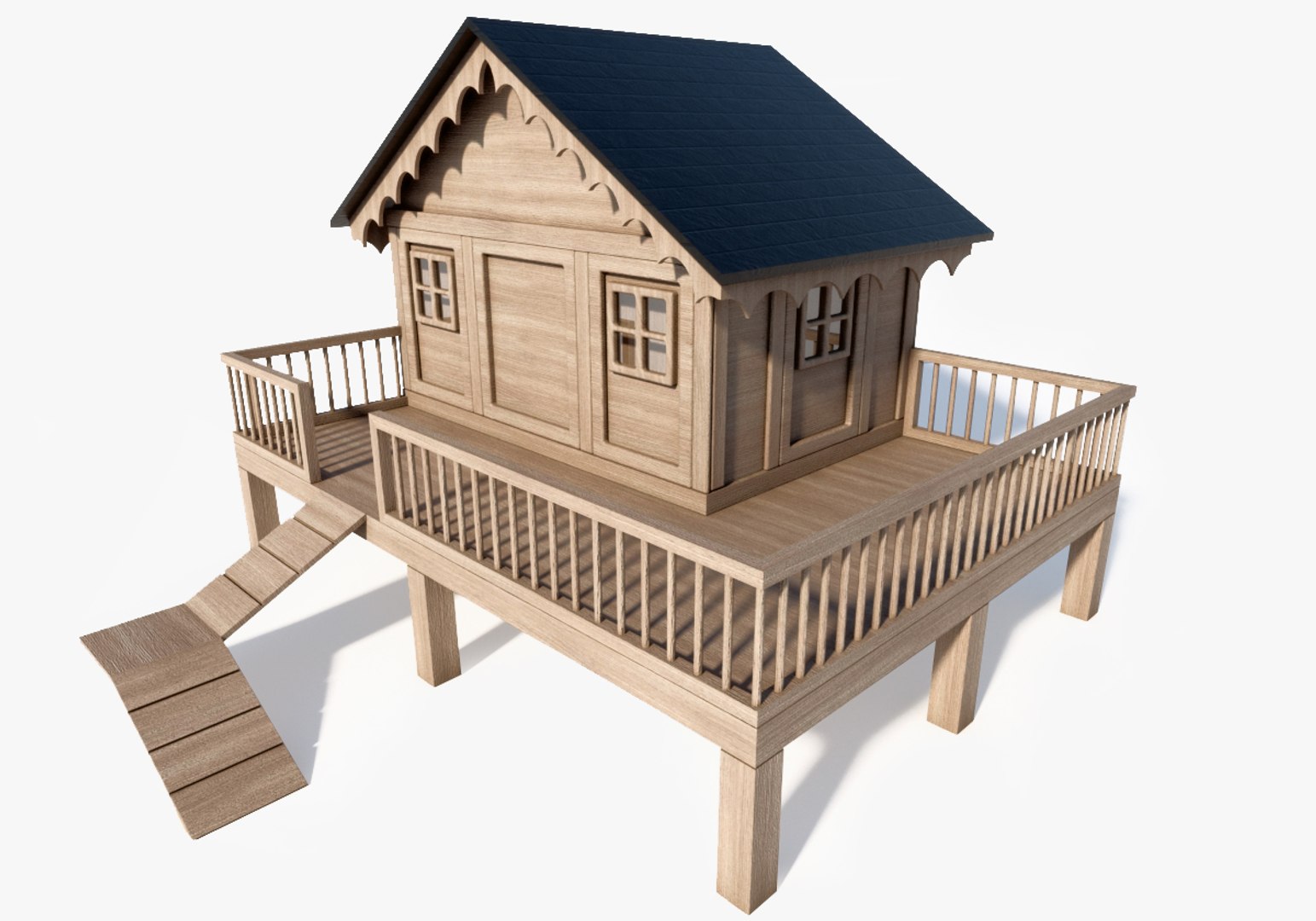 Hut animal wooden 3D model - TurboSquid 1227678