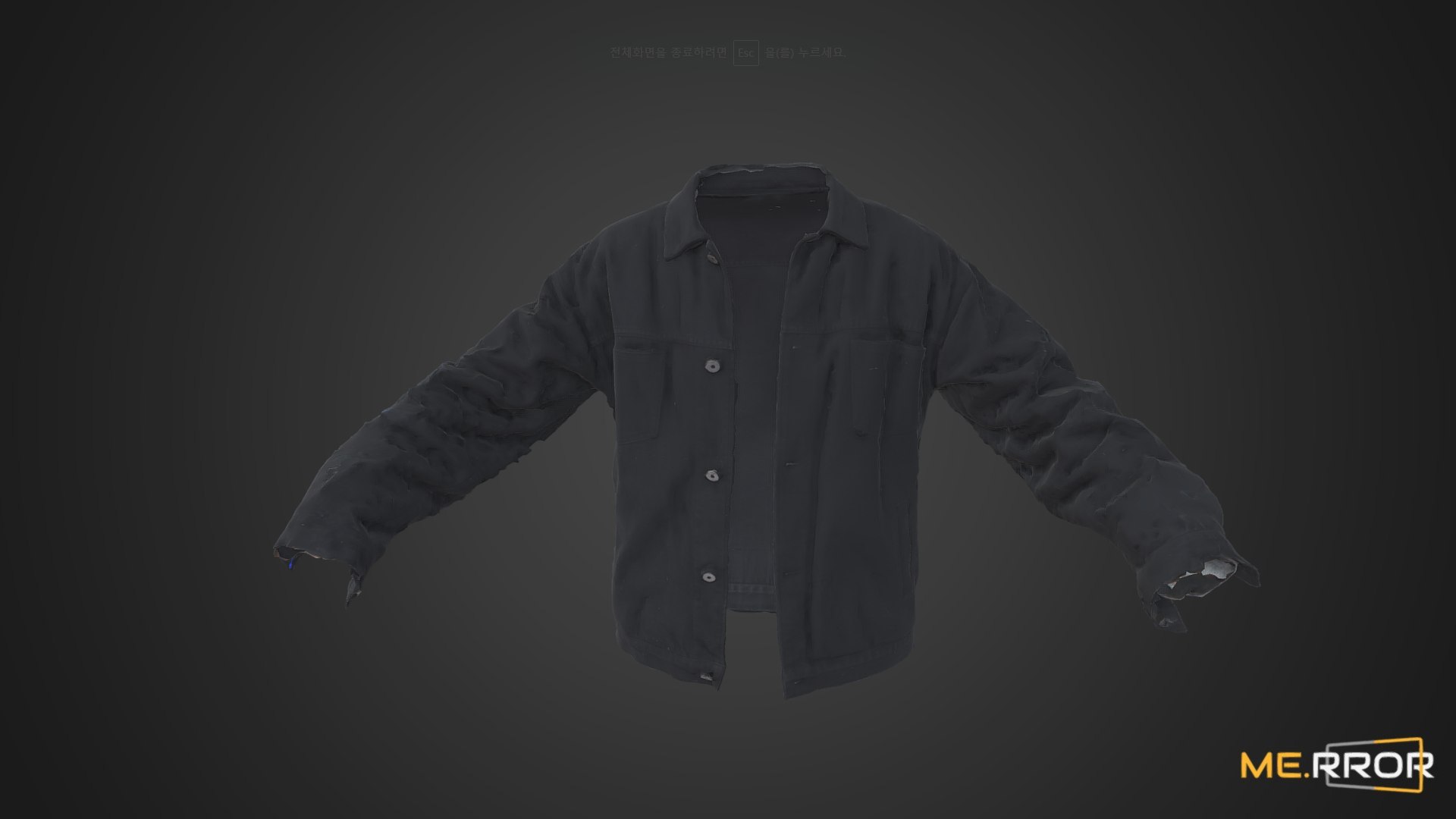 Black Cotton Jacket 3D model - TurboSquid 2015021