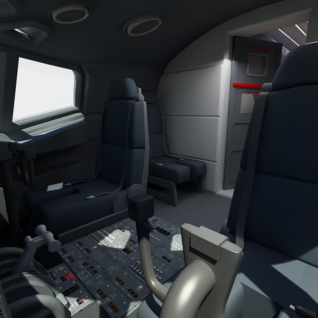 passenger interior cockpit 3d model