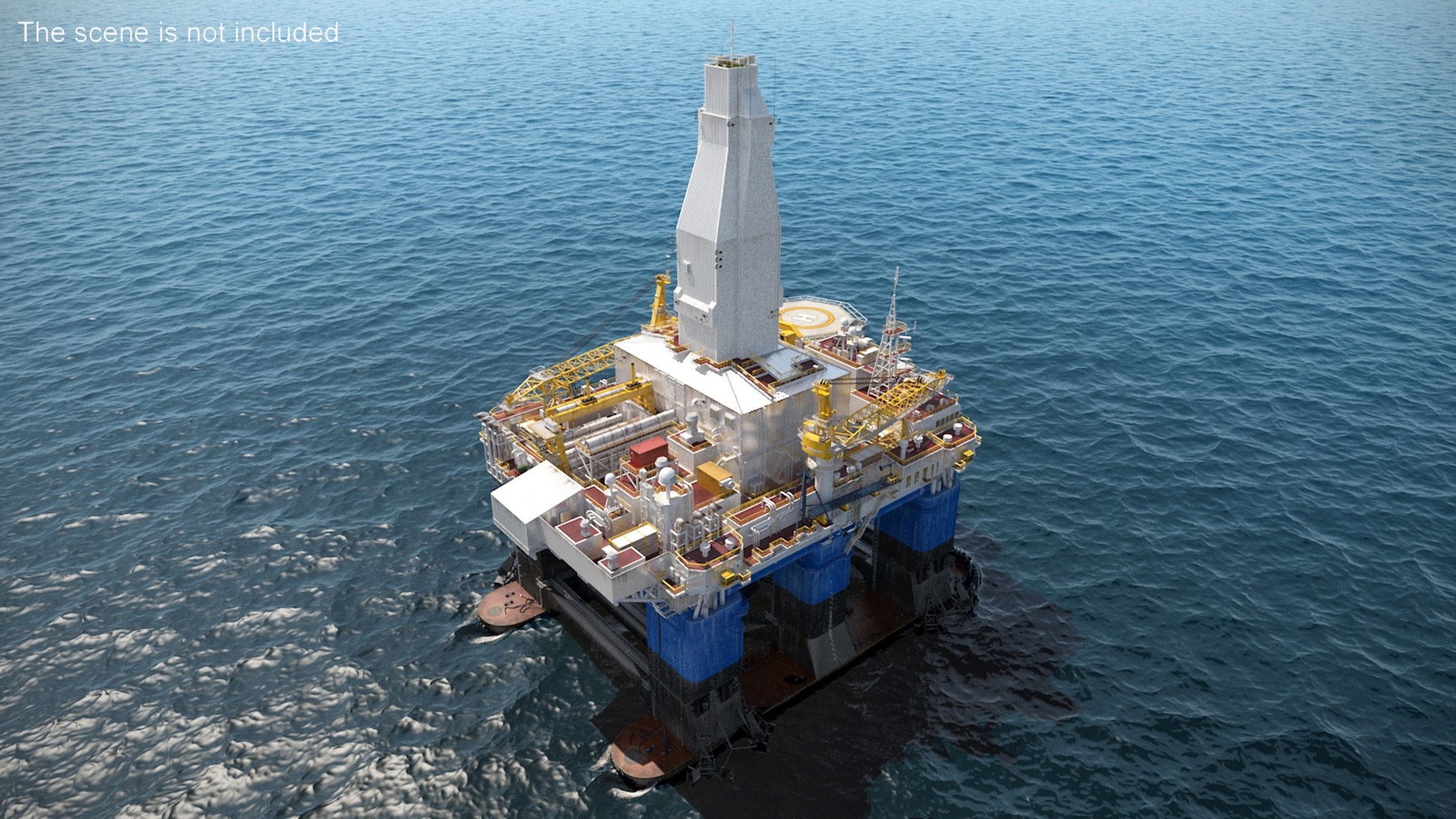 Semi-Submersible Offshore Oil Rig Platform 3D Model - TurboSquid 2382552