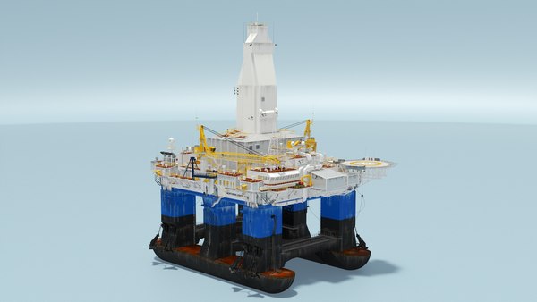 modelo 3d Plataforma petrolera semisumergible en alta mar - TurboSquid ...