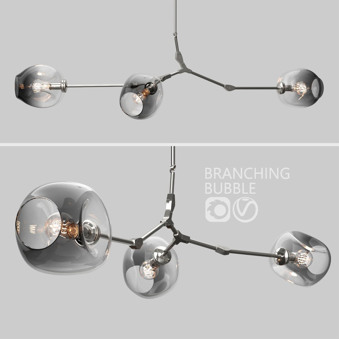 Branching Bubble 3 Lamps 3D Model - TurboSquid 1281444