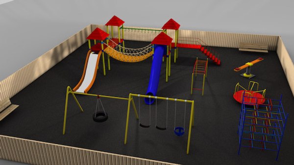 playscape playground slide 3d c4d