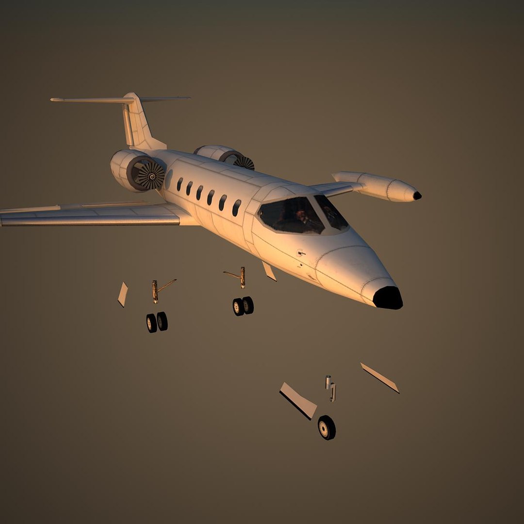 3d Learjet 35 Basic Model