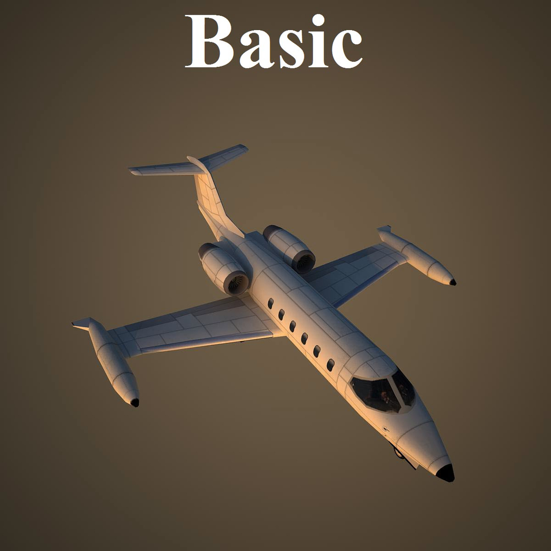 3d Learjet 35 Basic Model