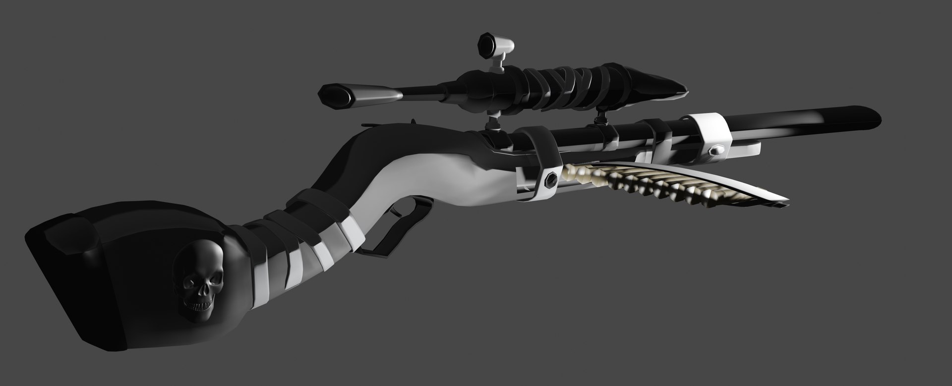 Sniper Gun Skull Model - TurboSquid 1700399