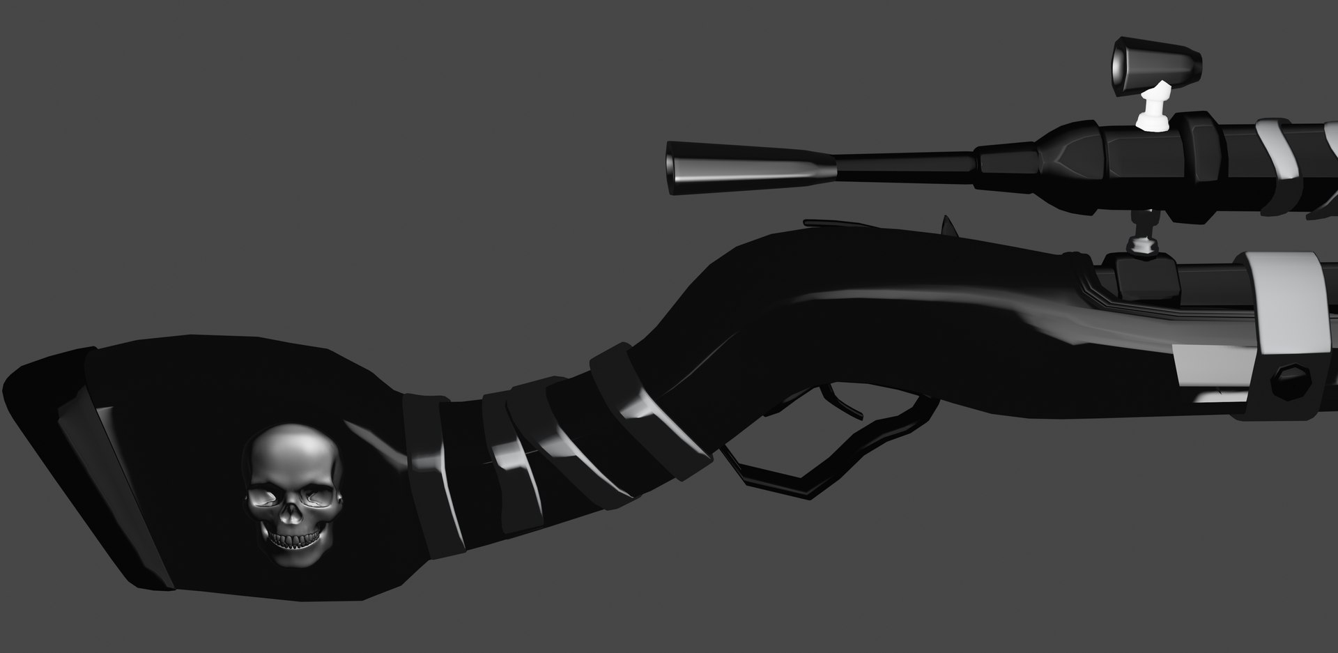 Sniper Gun Skull Model - TurboSquid 1700399