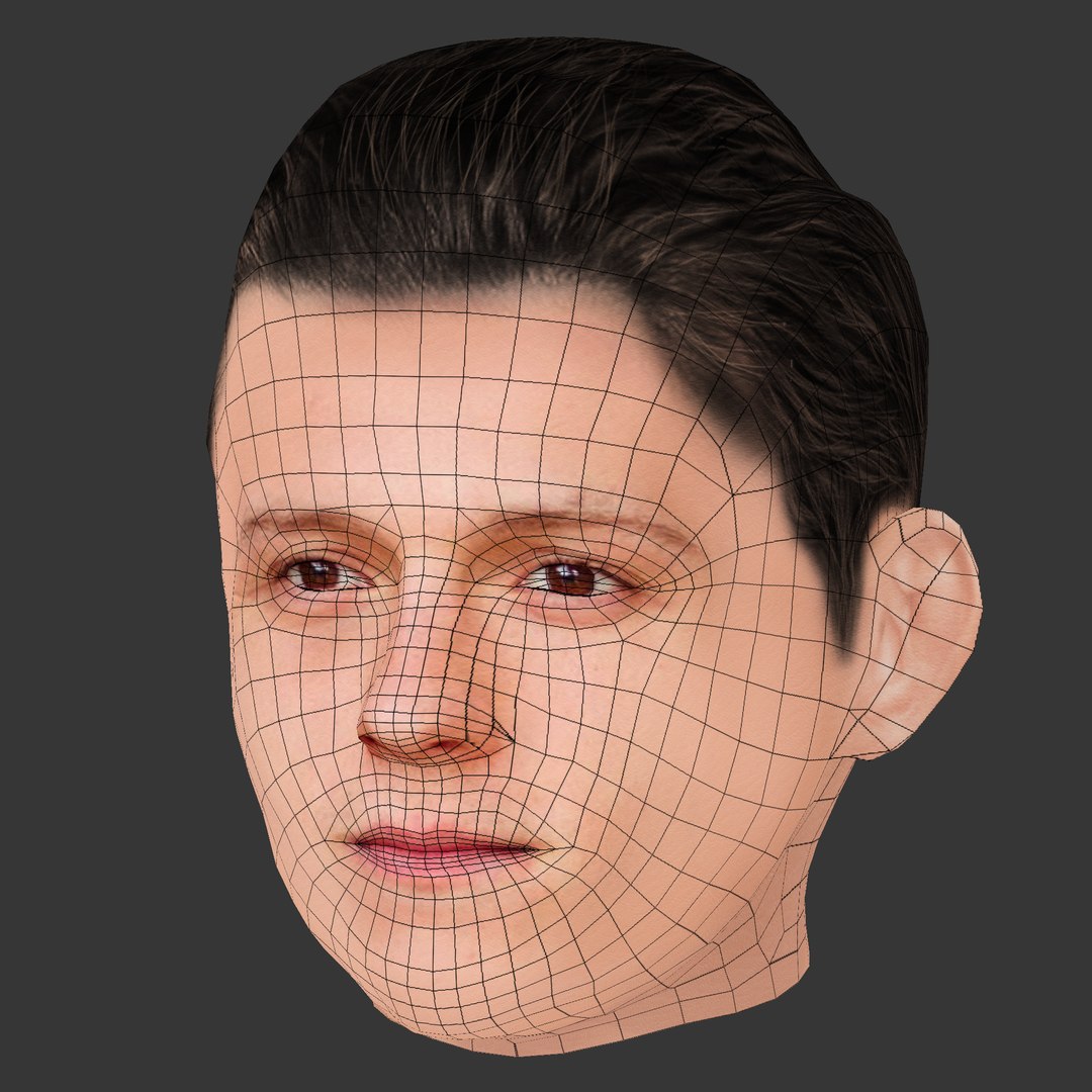 Tom Holland Head - Low Poly Head For Gam 3D Model - TurboSquid 1862820