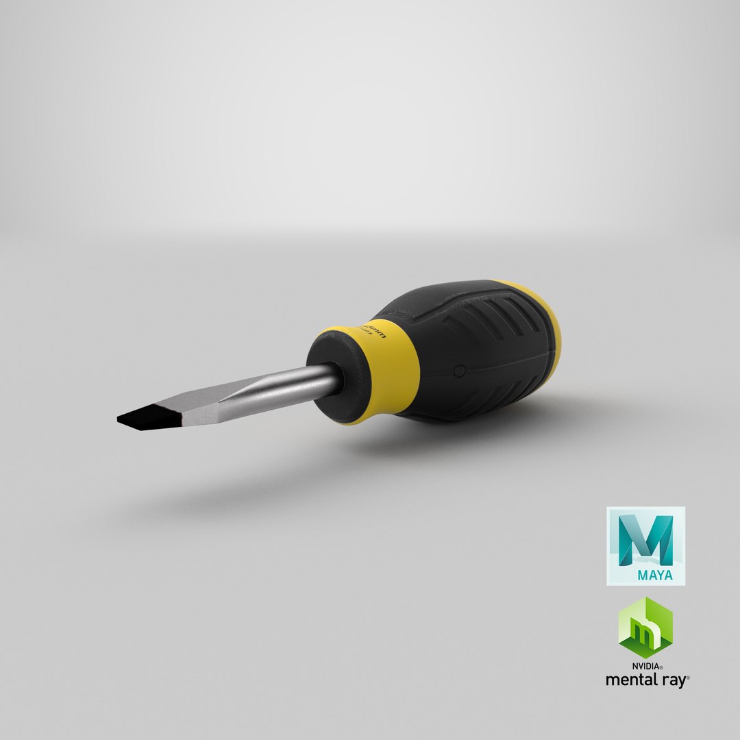 3D Screwdriver Flat 6 5x45mm - TurboSquid 1982863