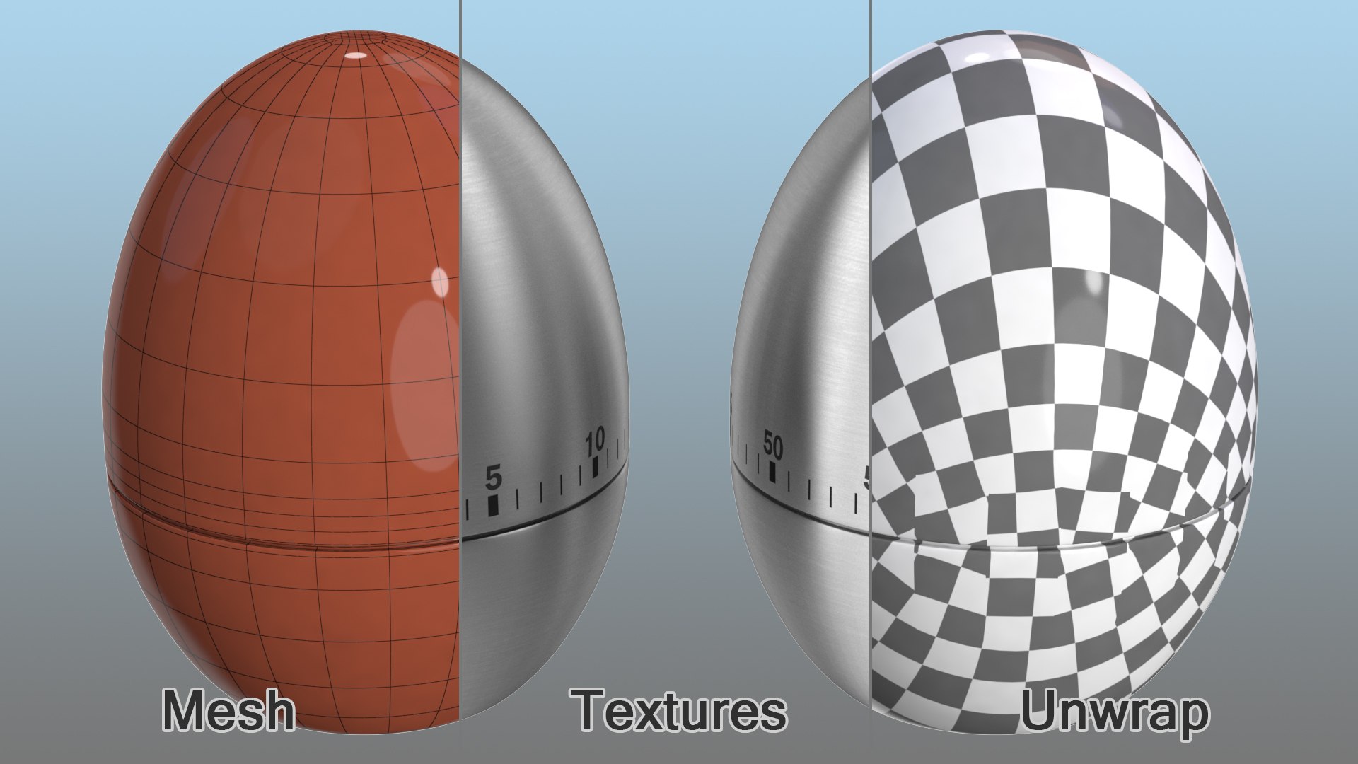 3D Kitchen Timers 2 Time Model - TurboSquid 1619146