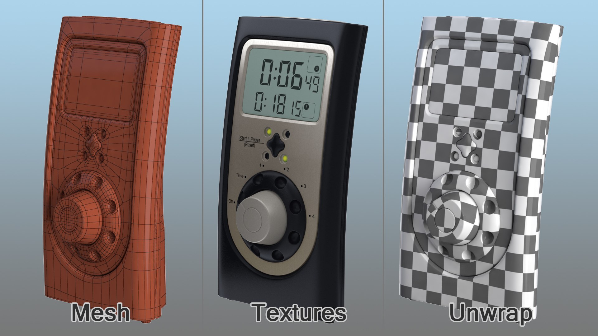 3D Kitchen Timers 2 Time Model - TurboSquid 1619146
