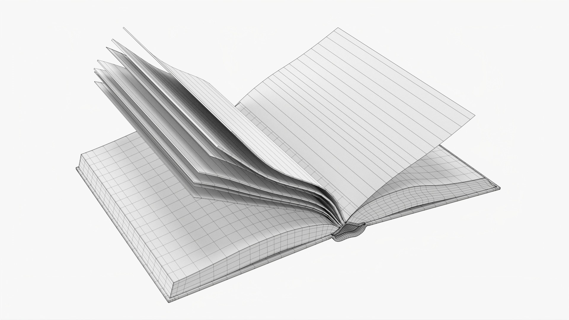 3D Open Book Mockup 03 Model - TurboSquid 1766256
