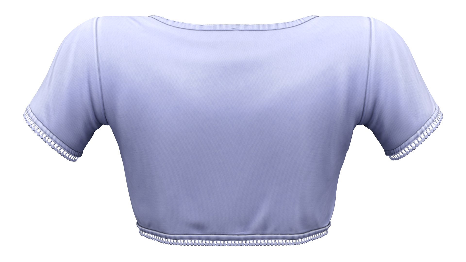 White Loose Embroidery Crop Top 3D Model - TurboSquid 1996271