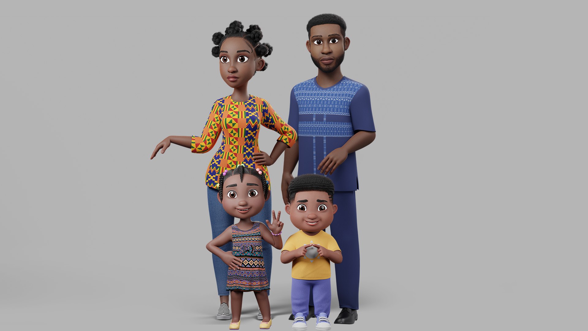 3D African Family Model - TurboSquid 1980510