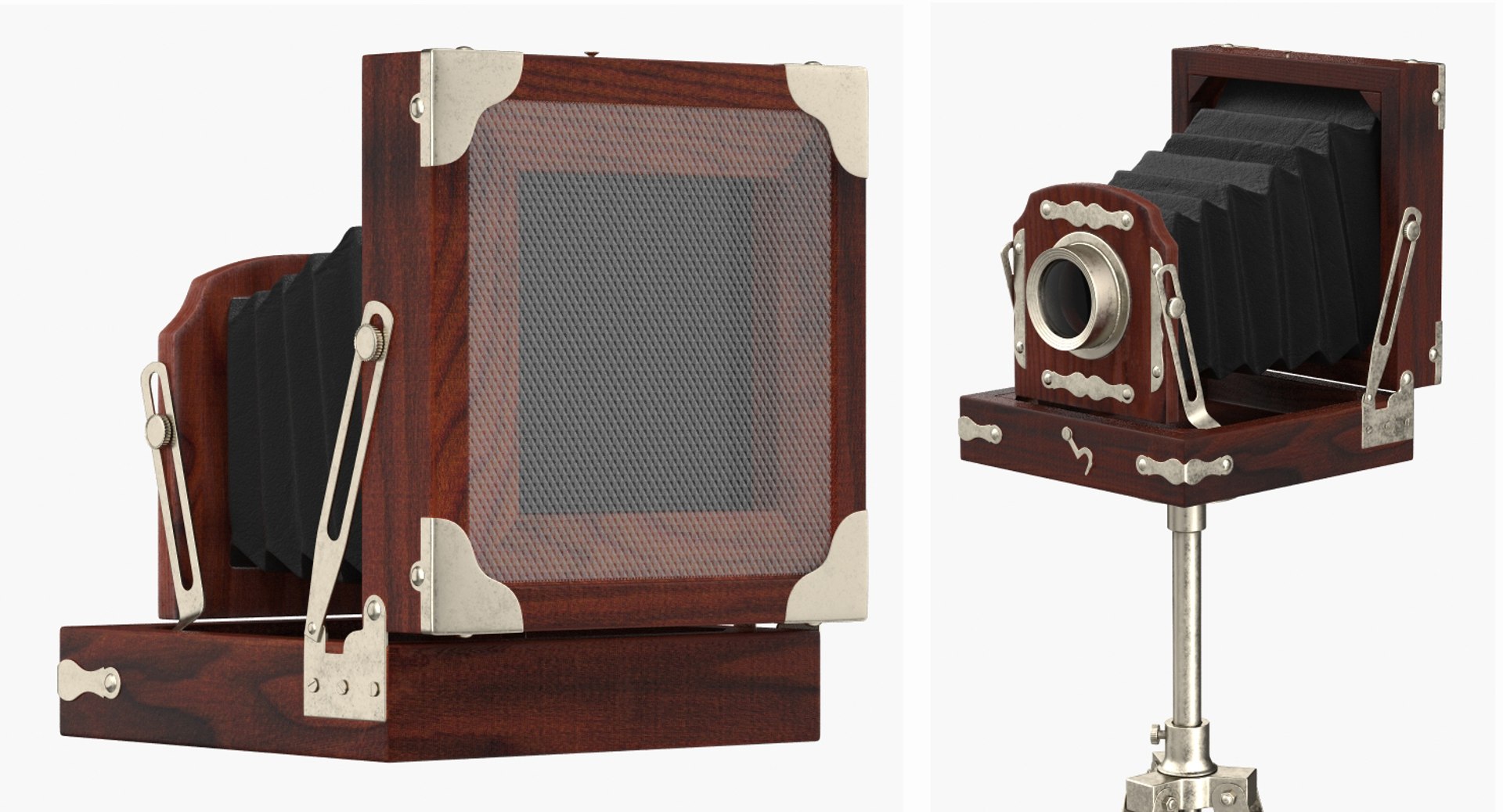 Antique Folding Plate Camera Tripod 3D Model - TurboSquid 1257296