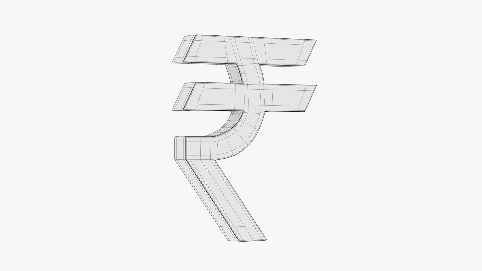 3D Rupee Currency Sign Model - TurboSquid 2067510