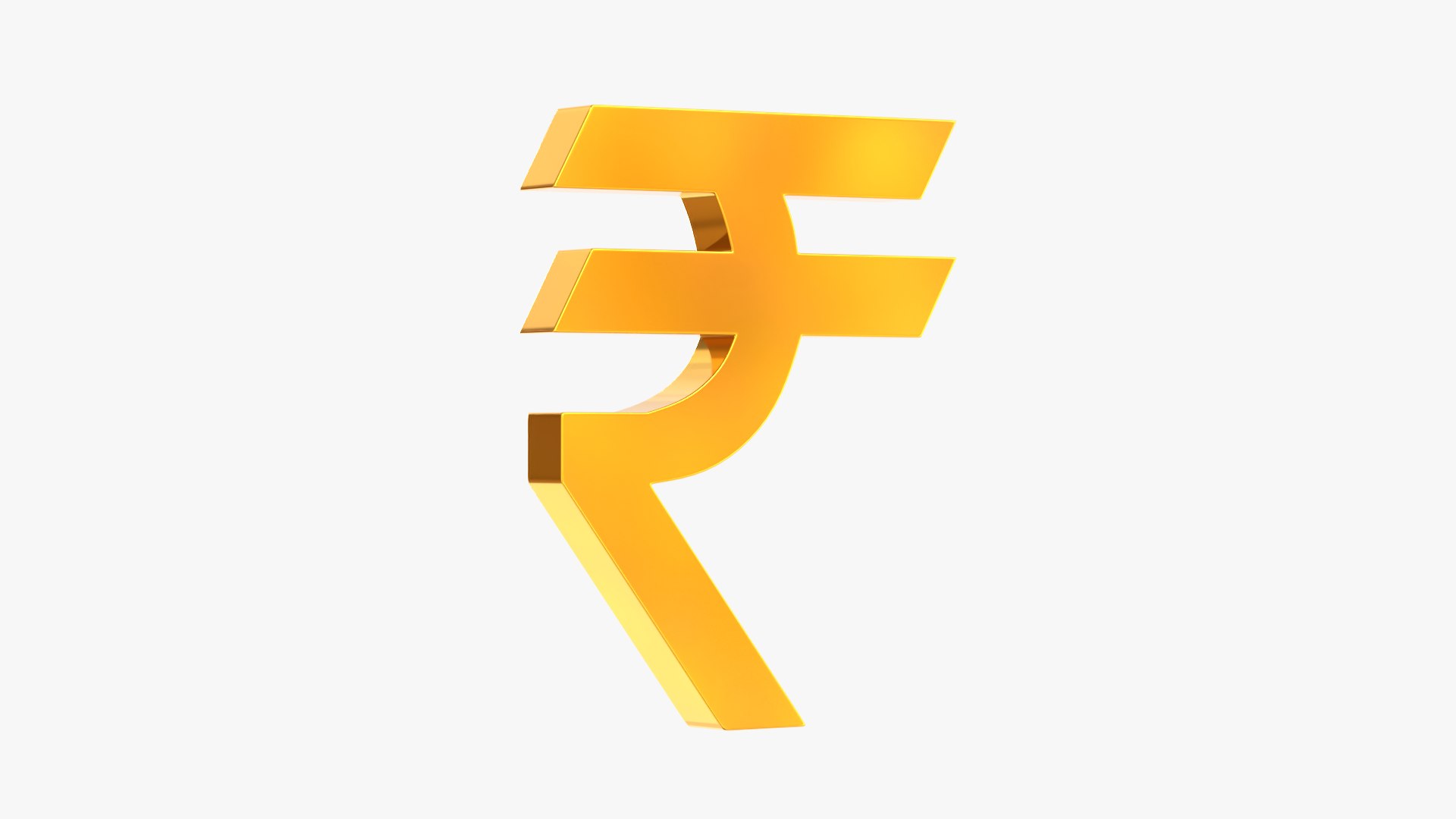 3D Rupee Currency Sign Model - TurboSquid 2067510