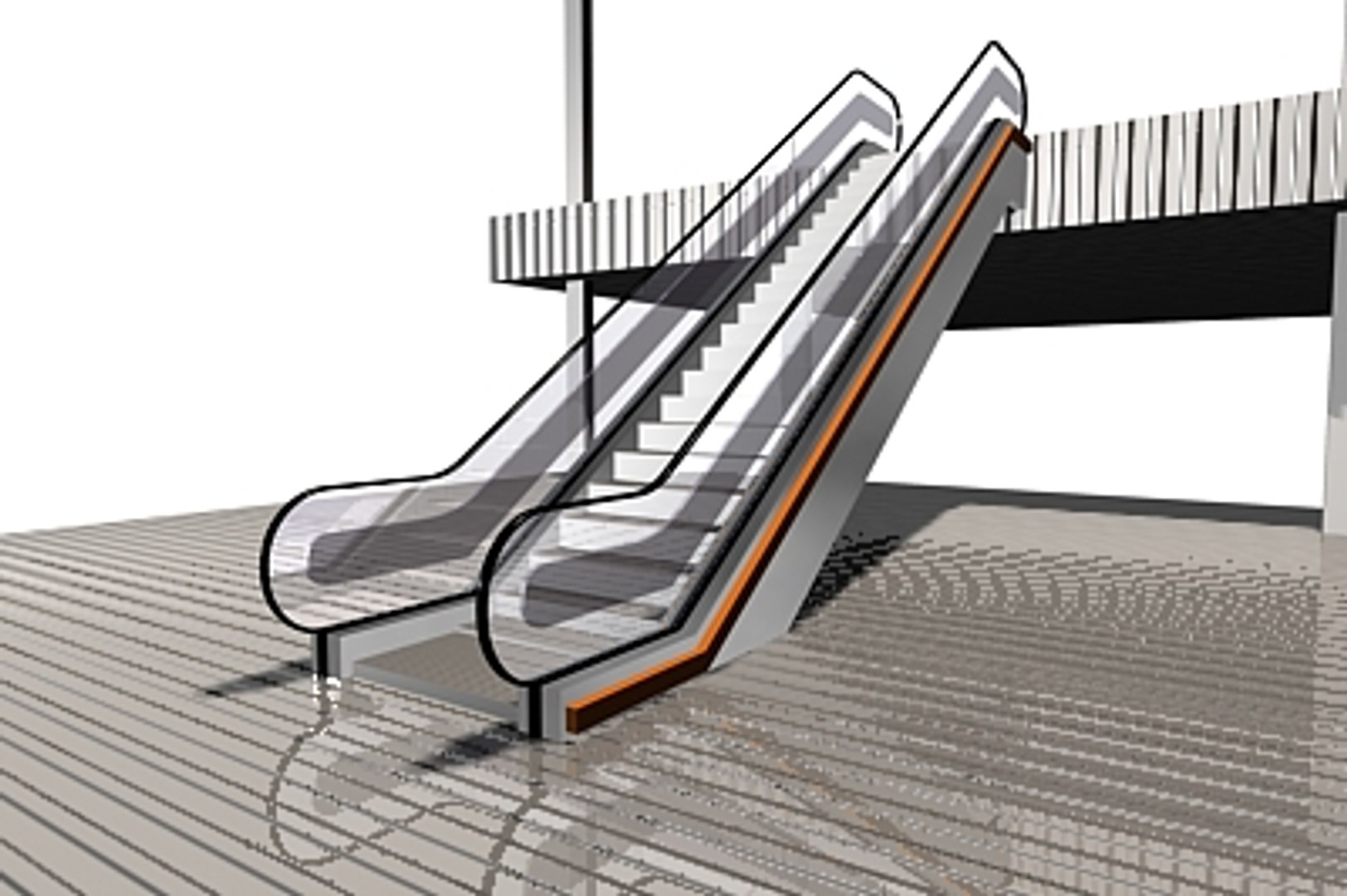 Fully Escalator 3d Model
