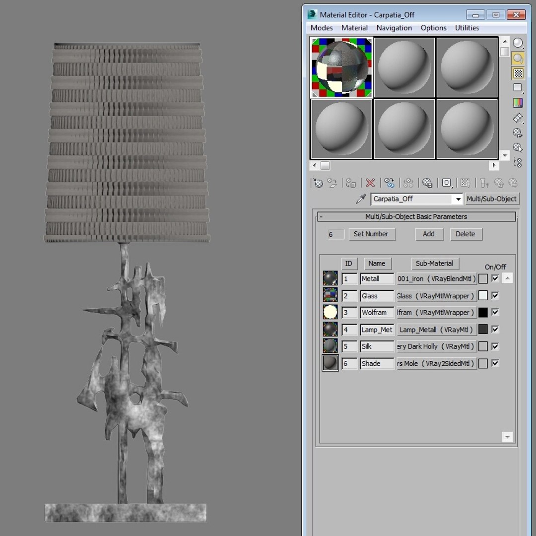 sculptural lamp 3d max