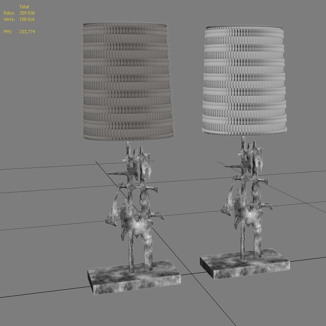 sculptural lamp 3d max