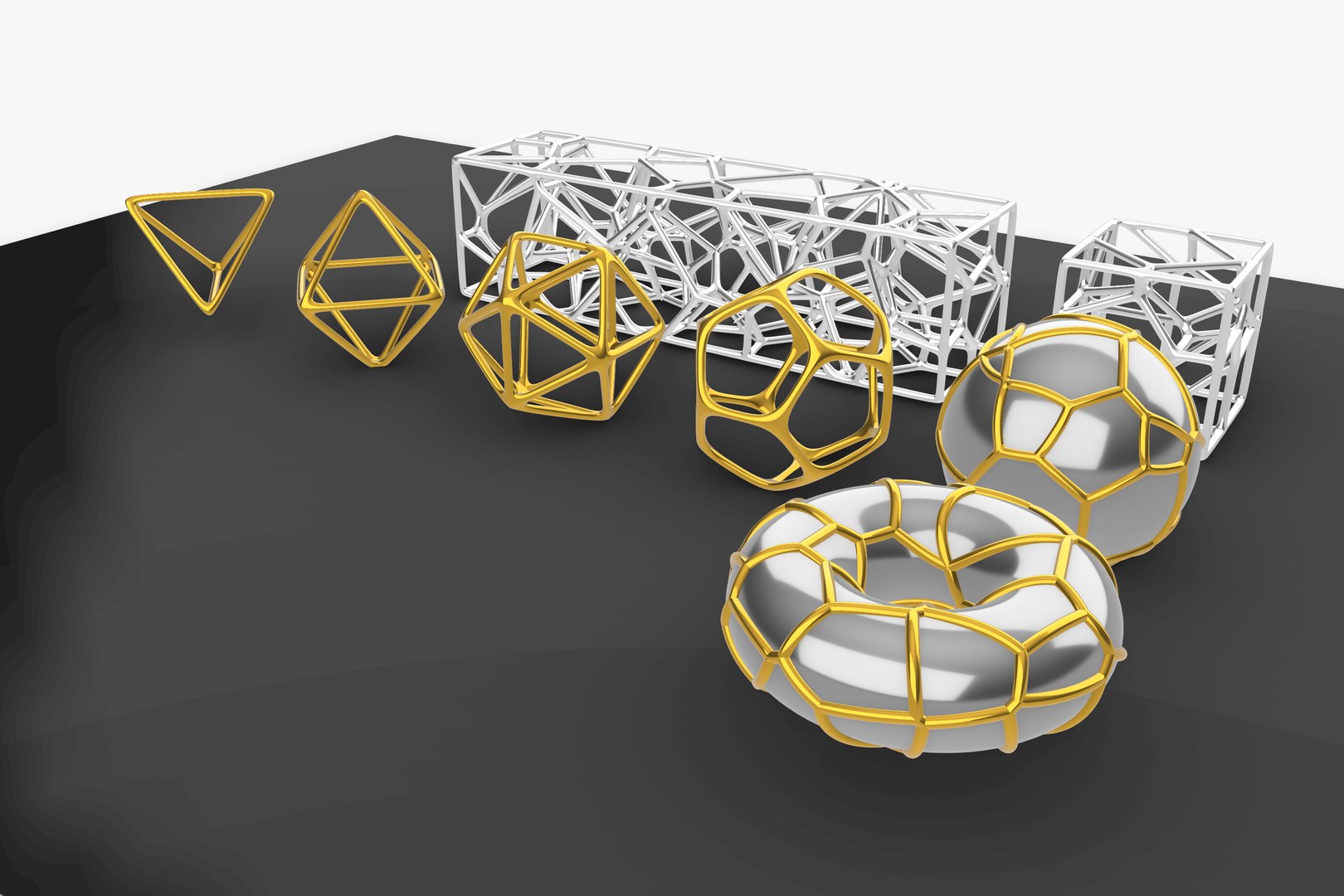 Free 3D Platonic Geometry Voronoi Cages - TurboSquid 1966049