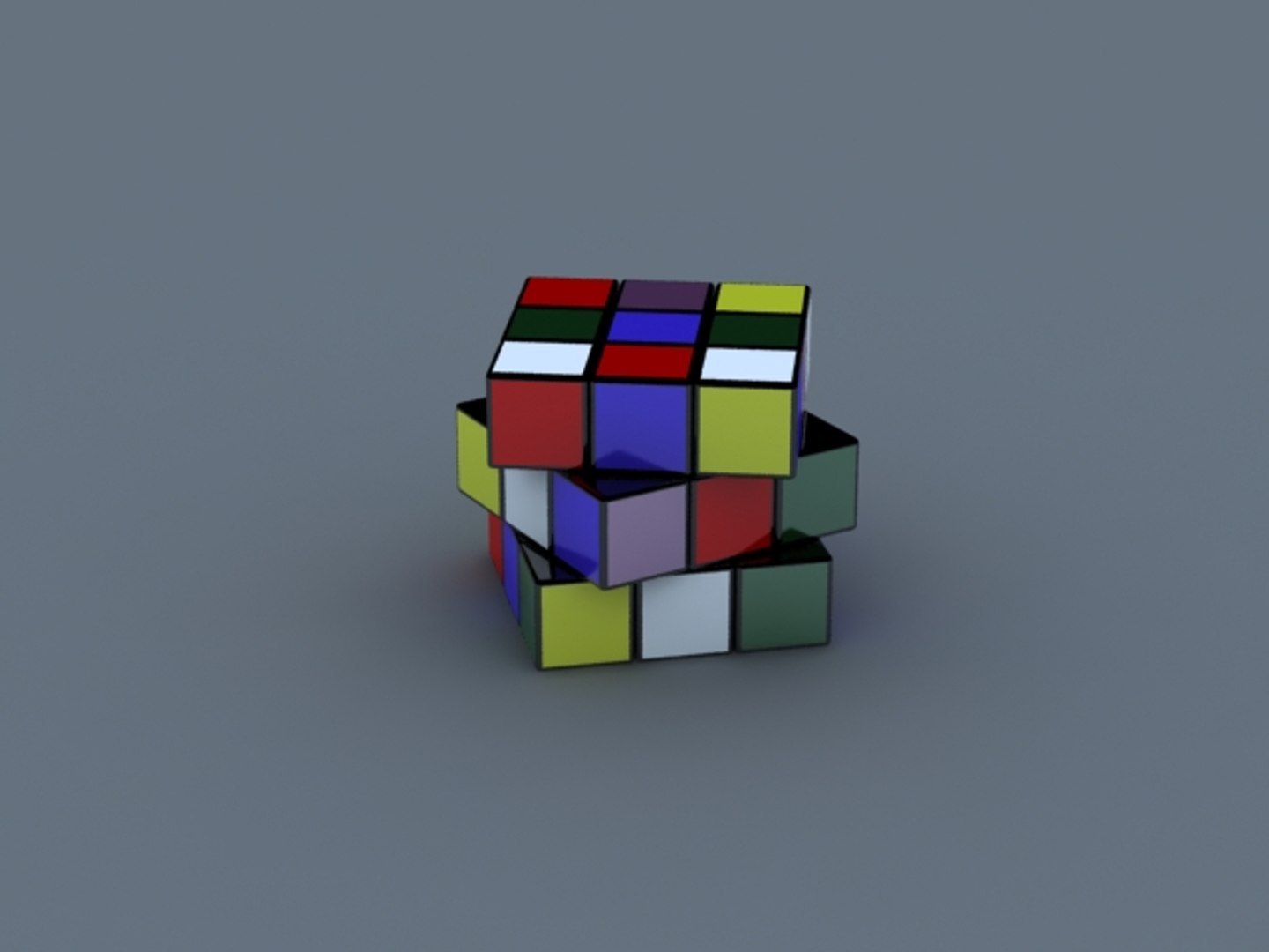 3d cube model