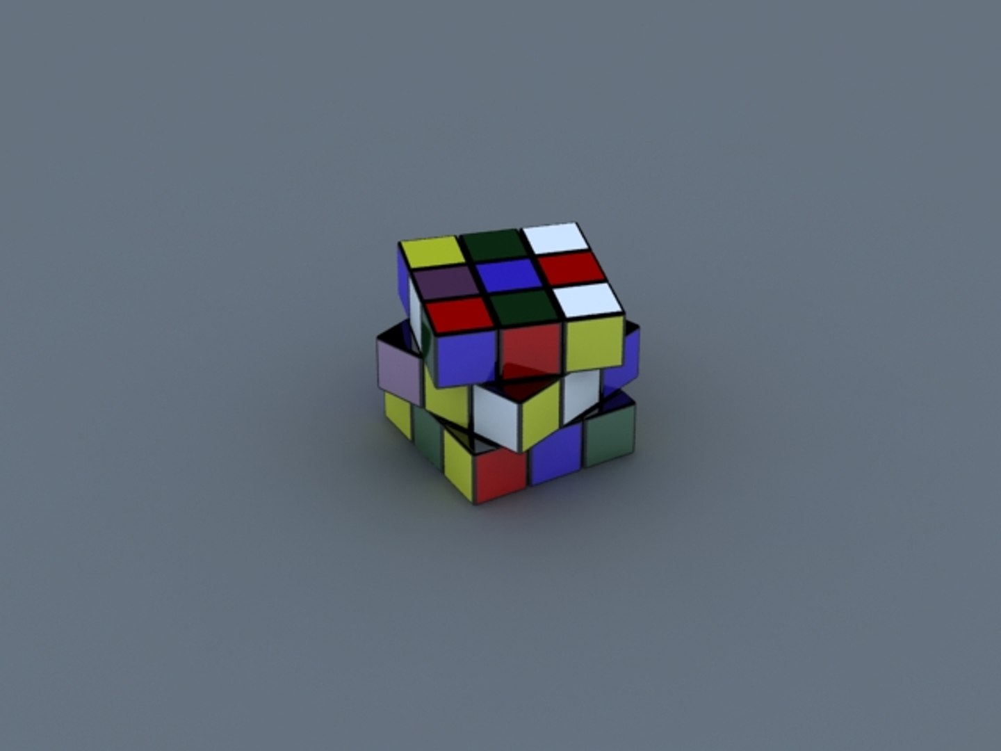 3d cube model