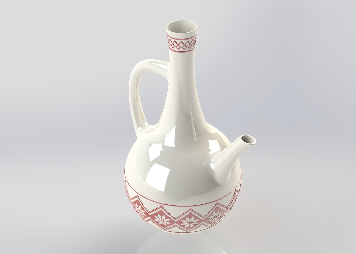 Elegant Coffee Pot With Ethnic Ornament SolidWorks 2021 Model 3D Model ...