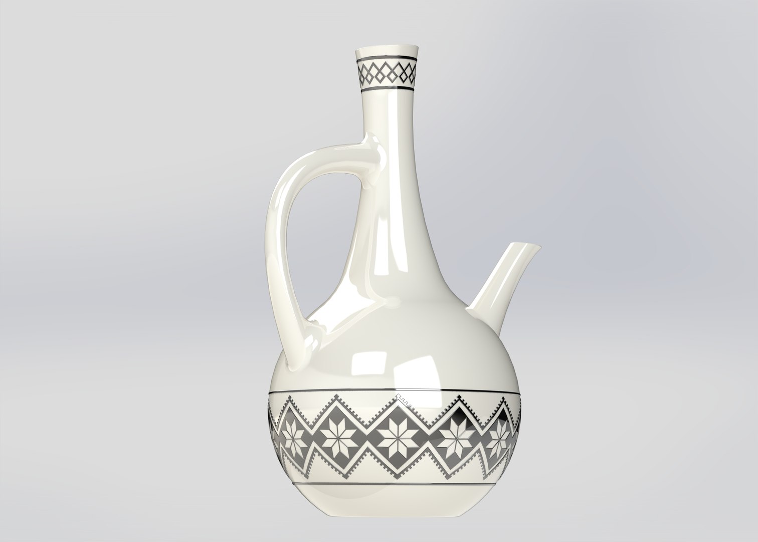 Elegant Coffee Pot With Ethnic Ornament SolidWorks 2021 Model 3D Model ...