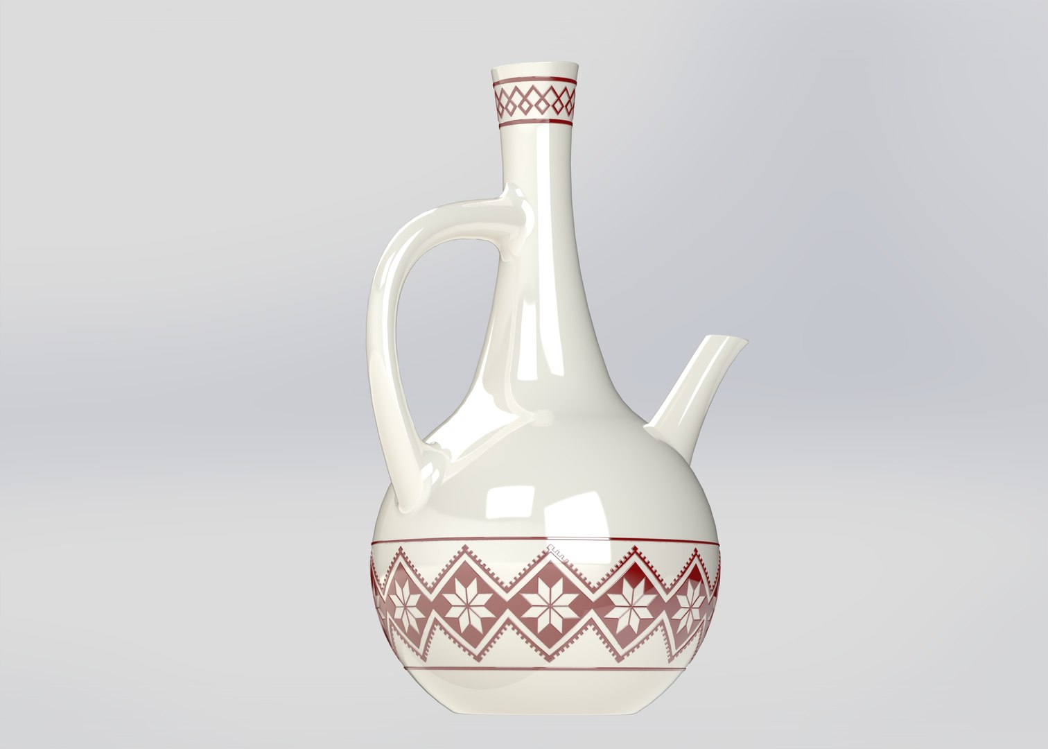 Elegant Coffee Pot With Ethnic Ornament SolidWorks 2021 Model 3D Model ...