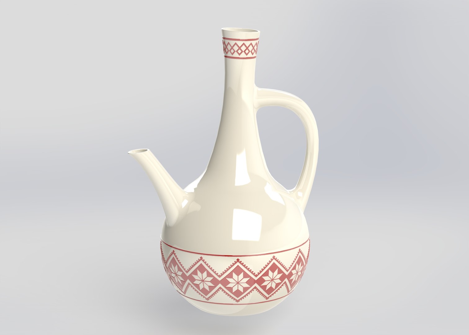 Elegant Coffee Pot With Ethnic Ornament SolidWorks 2021 Model 3D Model ...