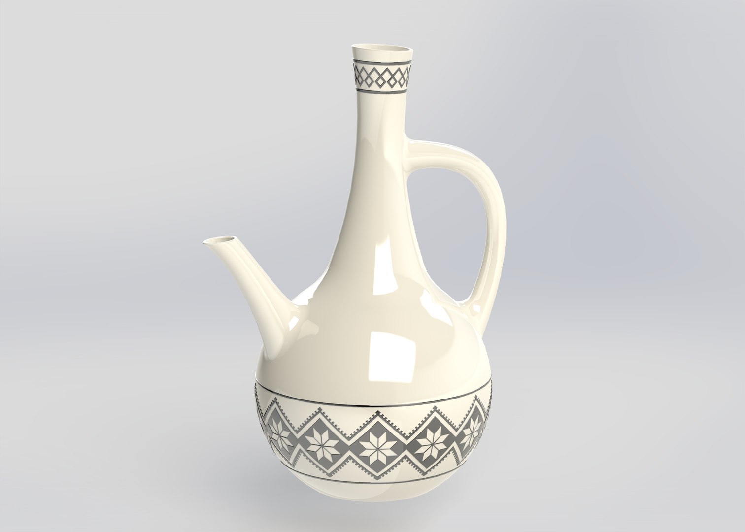 Elegant Coffee Pot With Ethnic Ornament SolidWorks 2021 Model 3D Model ...
