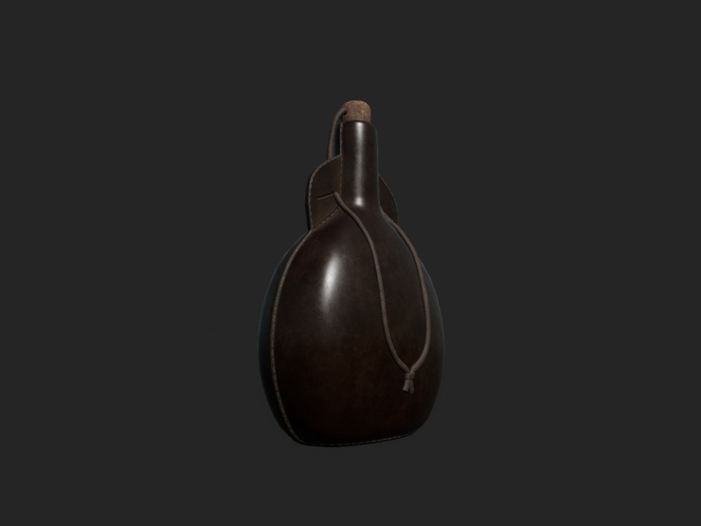 3D Leather Bottle Model - TurboSquid 1689227