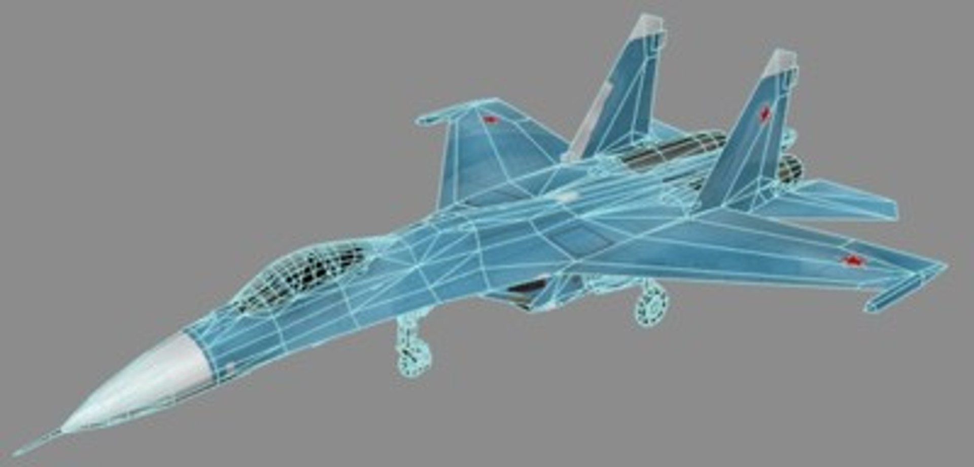 Su-27 Low-poly 3d Model