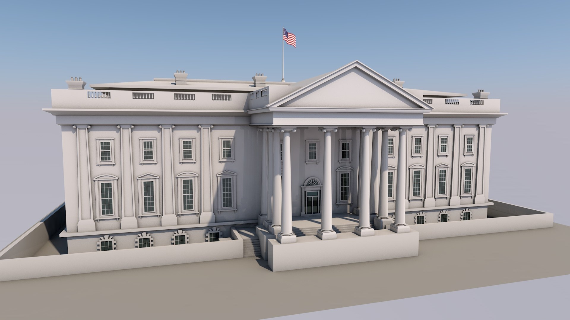 The White House 3D Model - TurboSquid 2220241
