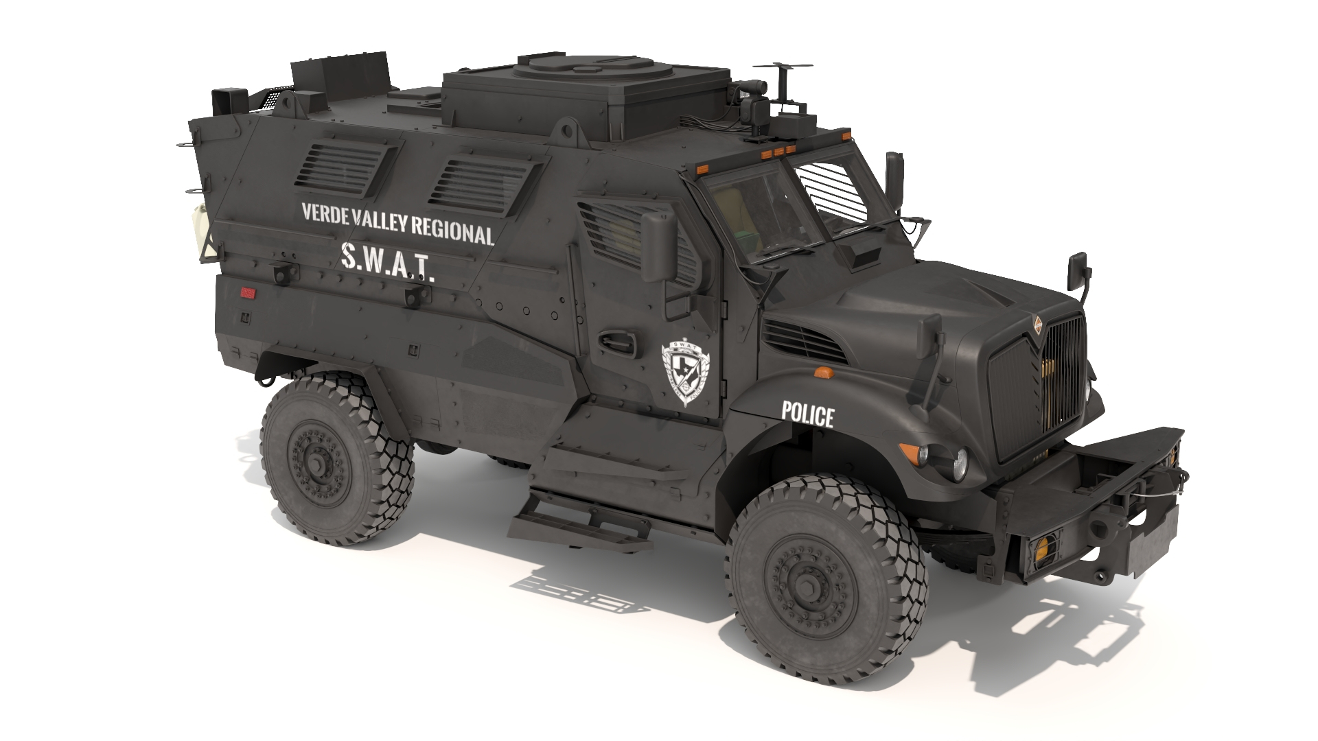 3D SWAT Vehicle International MaxxPro Black Rigged - TurboSquid 2285019
