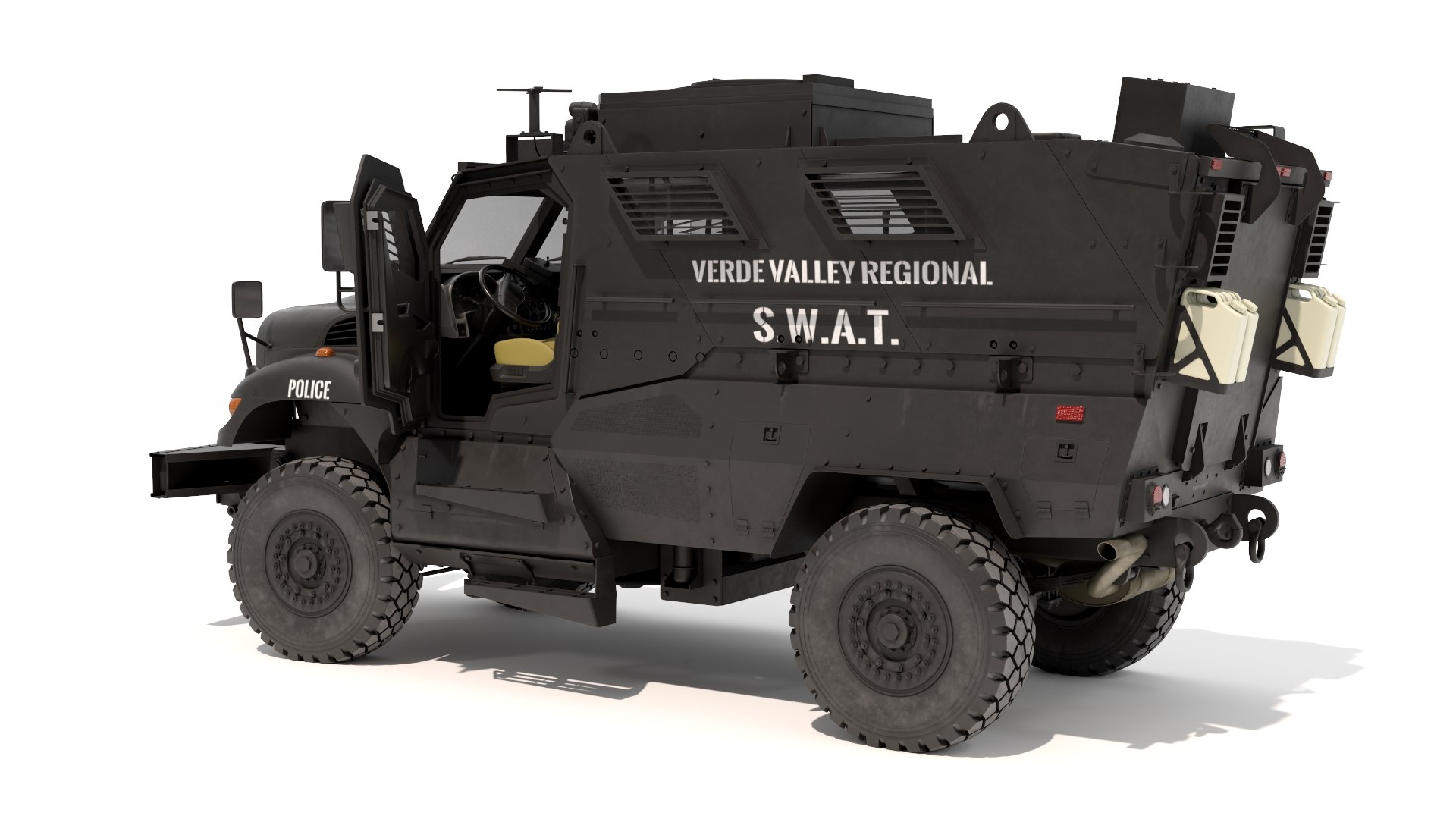 3D SWAT Vehicle International MaxxPro Black Rigged - TurboSquid 2285019