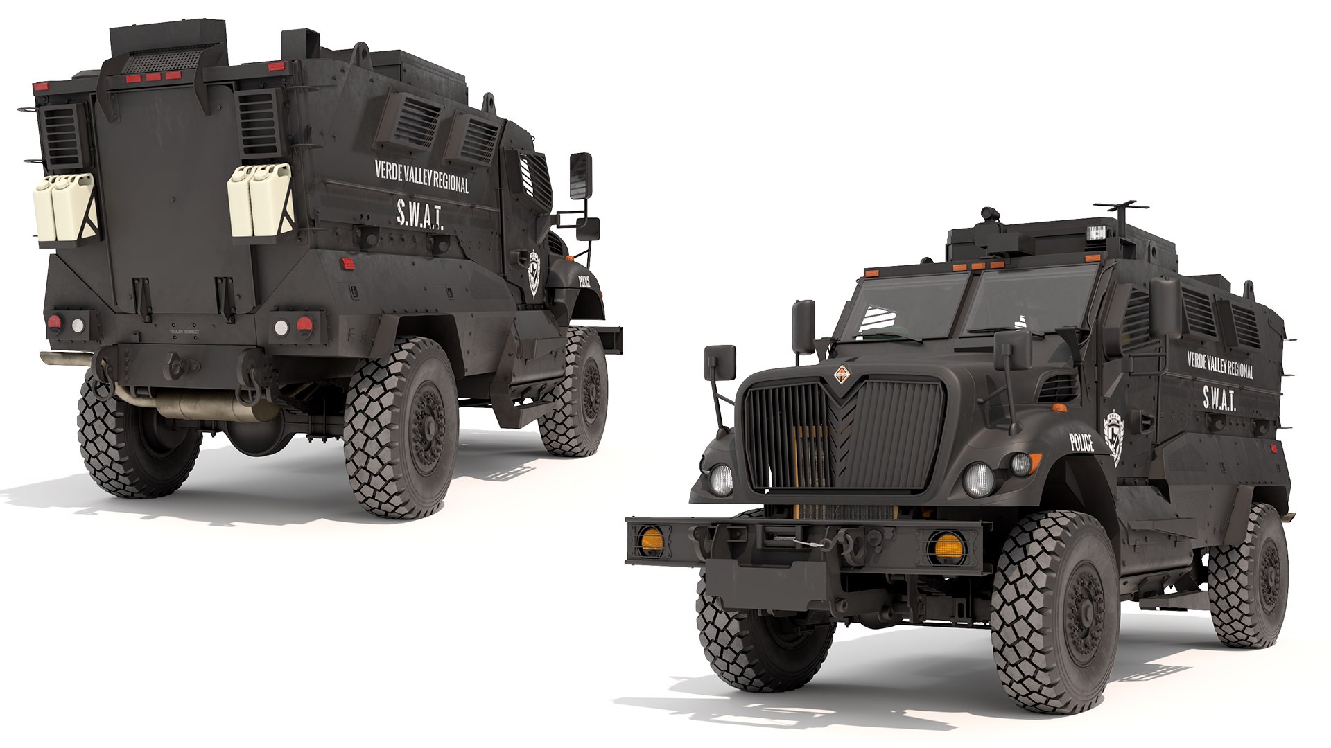 3D SWAT Vehicle International MaxxPro Black Rigged - TurboSquid 2285019