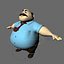 3d Model Of Fully Rigged Manager Character Animation