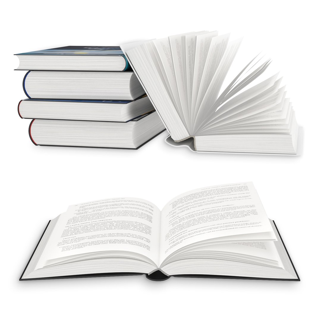 Open Books Set 3D - TurboSquid 1563611