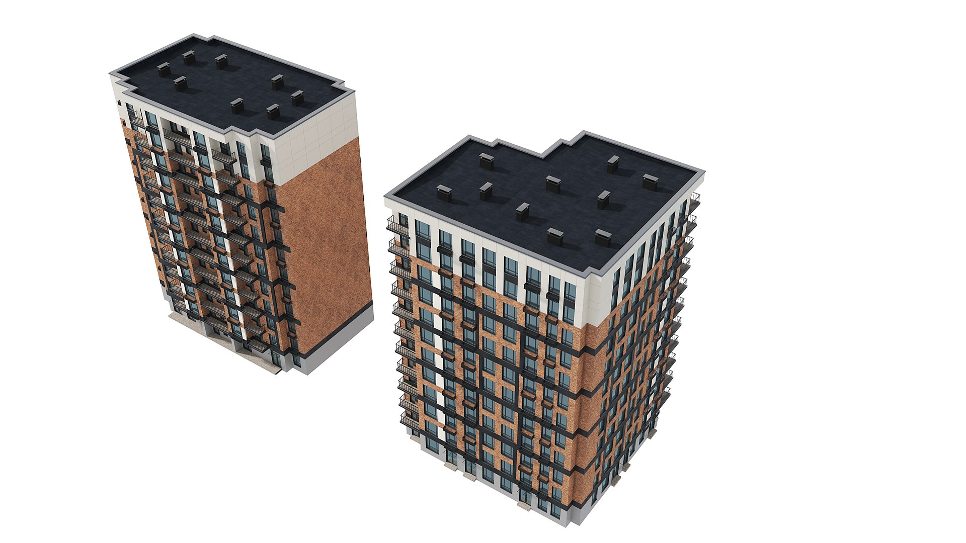 3D Collection Residential Building 005 model - TurboSquid 2060203