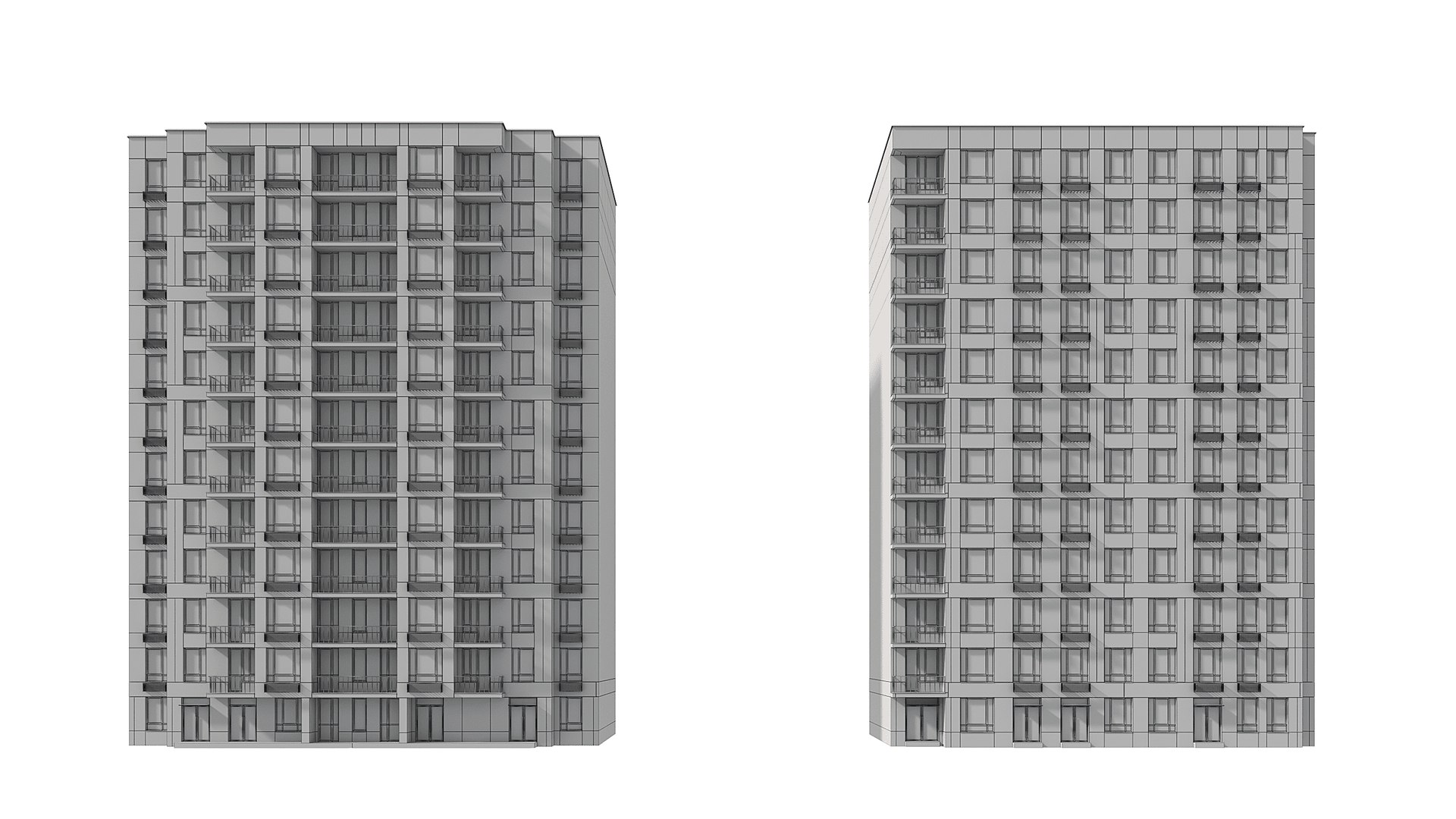 3D Collection Residential Building 005 model - TurboSquid 2060203