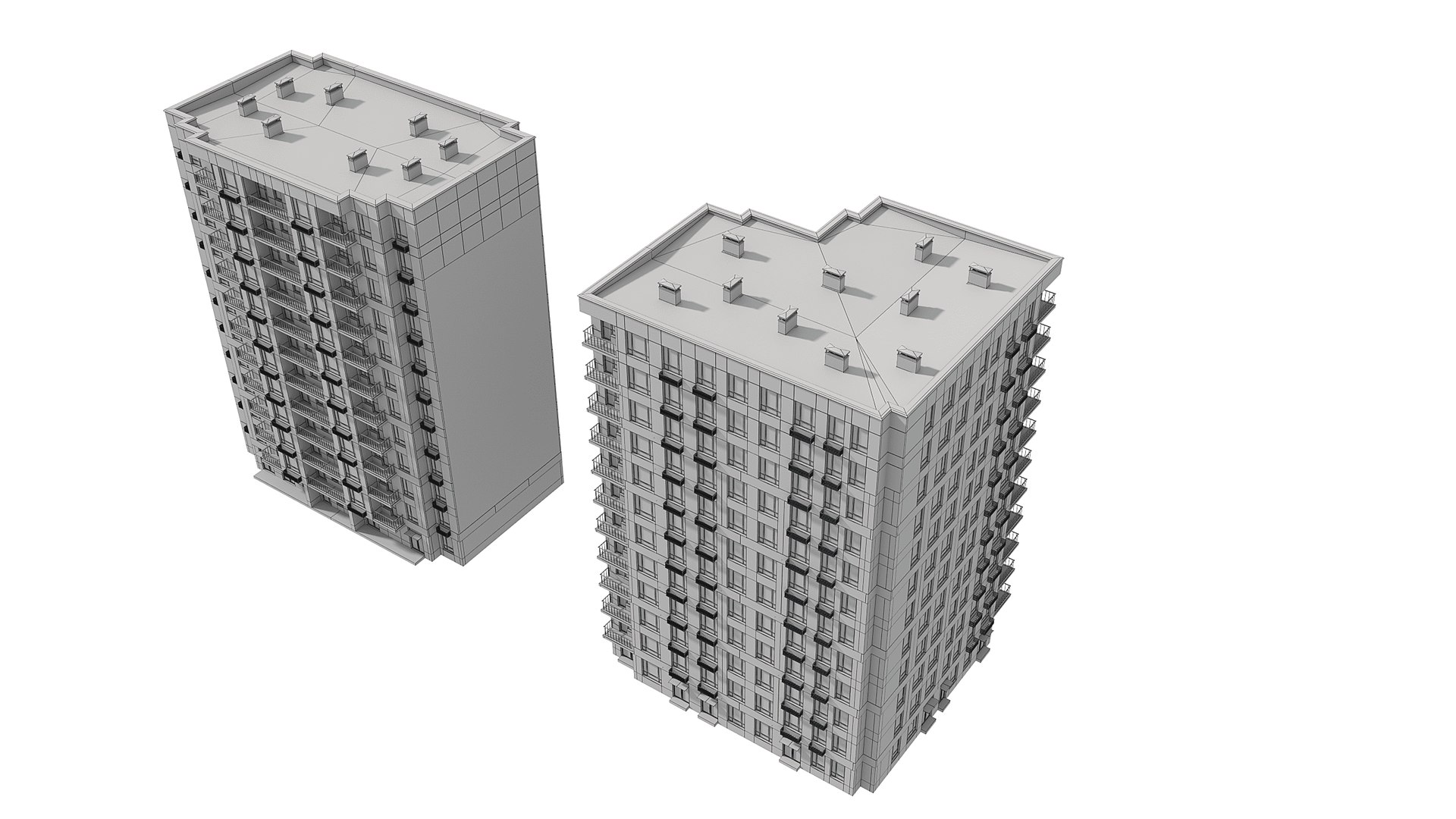 3D Collection Residential Building 005 Model - TurboSquid 2060203