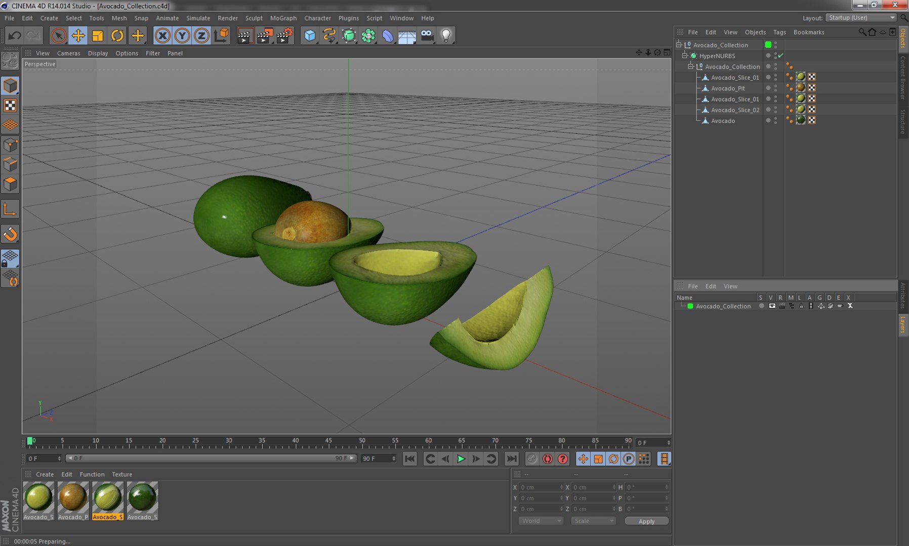 Avocado set seed model - TurboSquid 1177416
