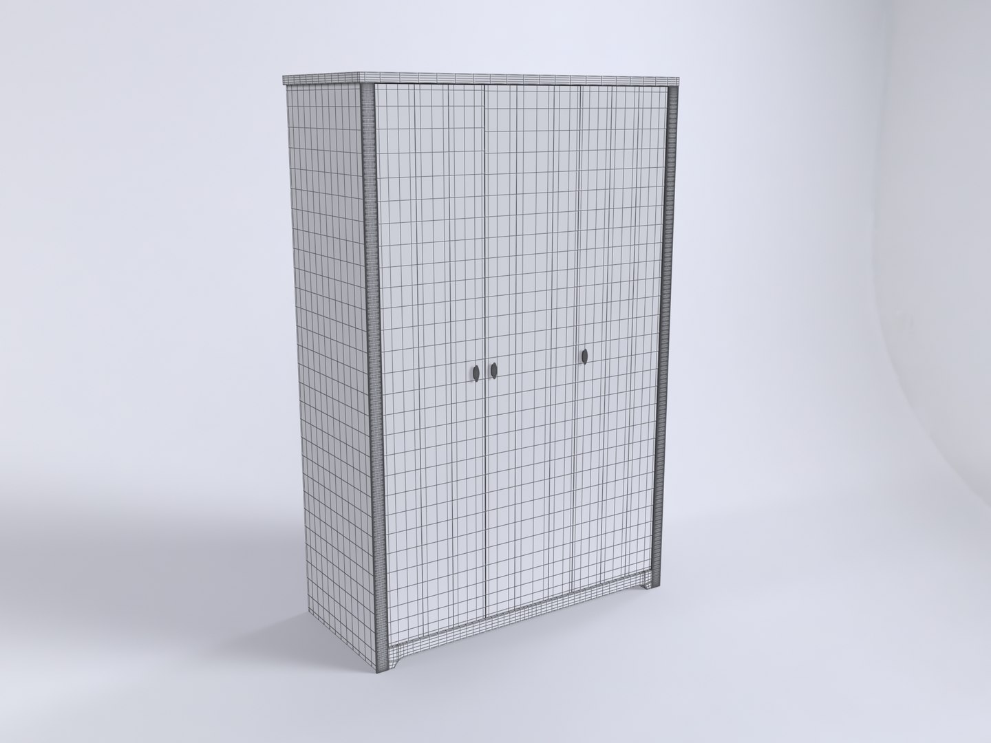 Carden 3-Door Wardrobe WE 3D Model - TurboSquid 1932811