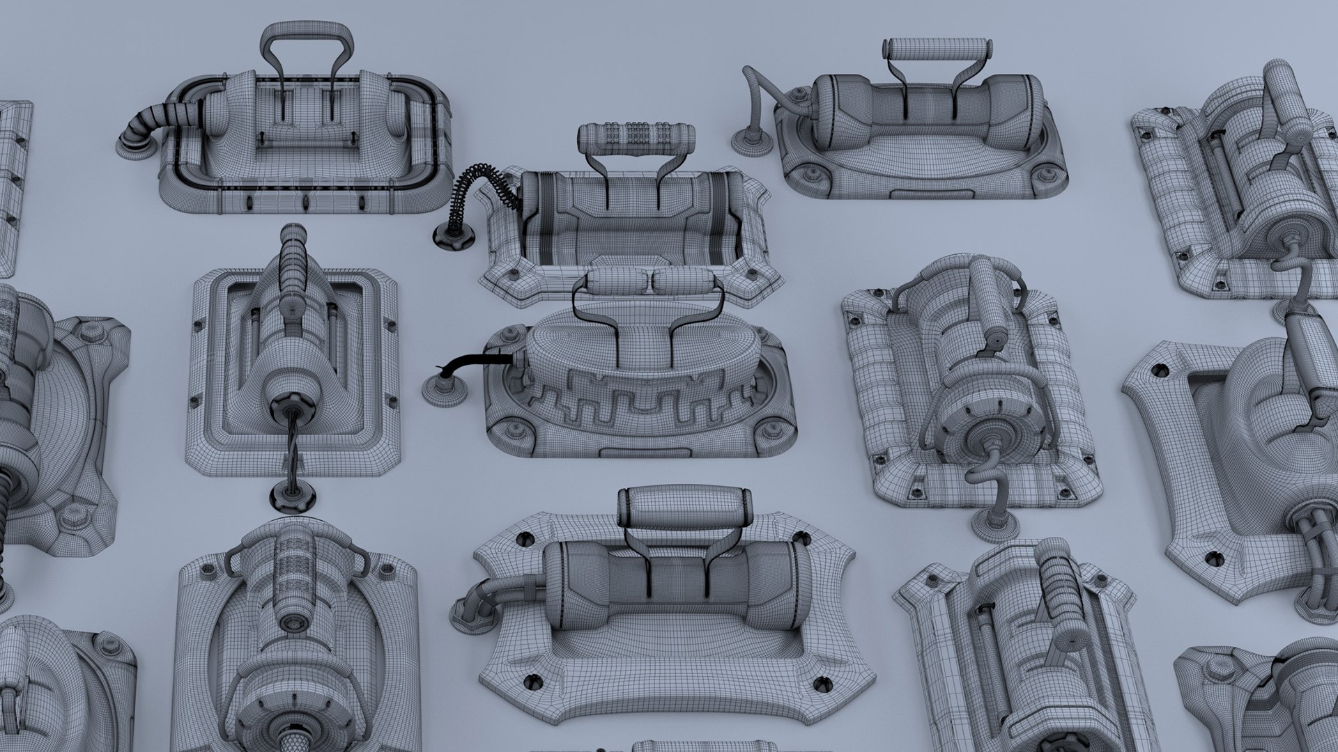 3D Model Sci-Fi Lever Switch Kitbash - TurboSquid 1830341