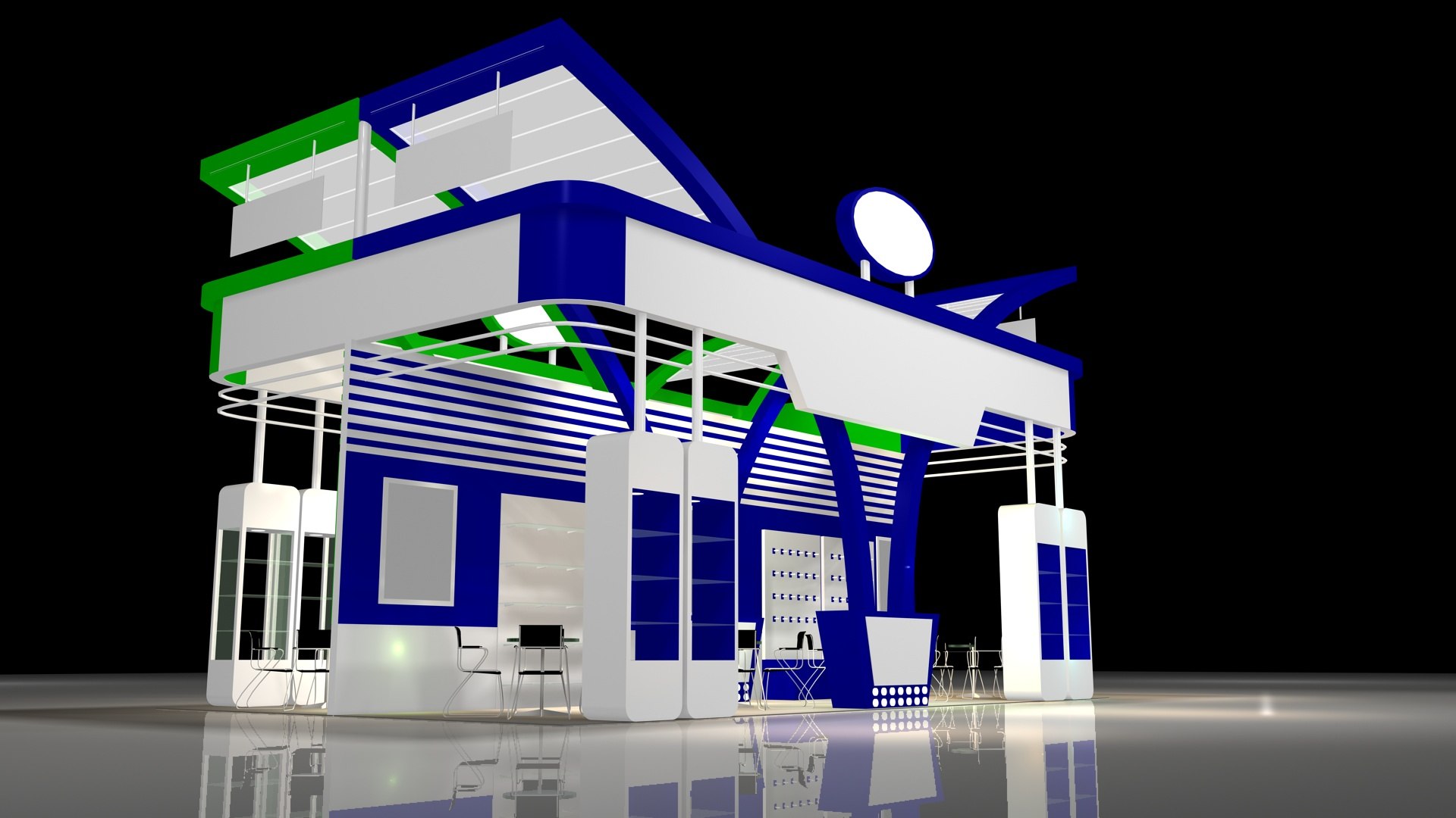 3D 4 Side Open Stand - TurboSquid 1991080