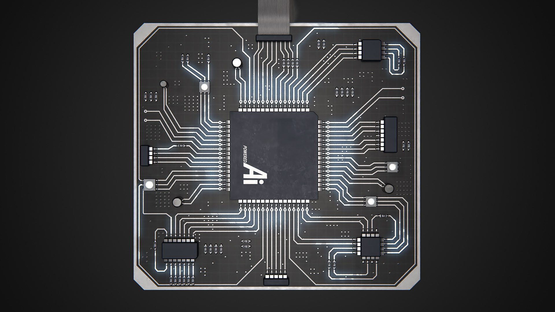 Ai Electronic Circuit PBR 3D Model - TurboSquid 2094133