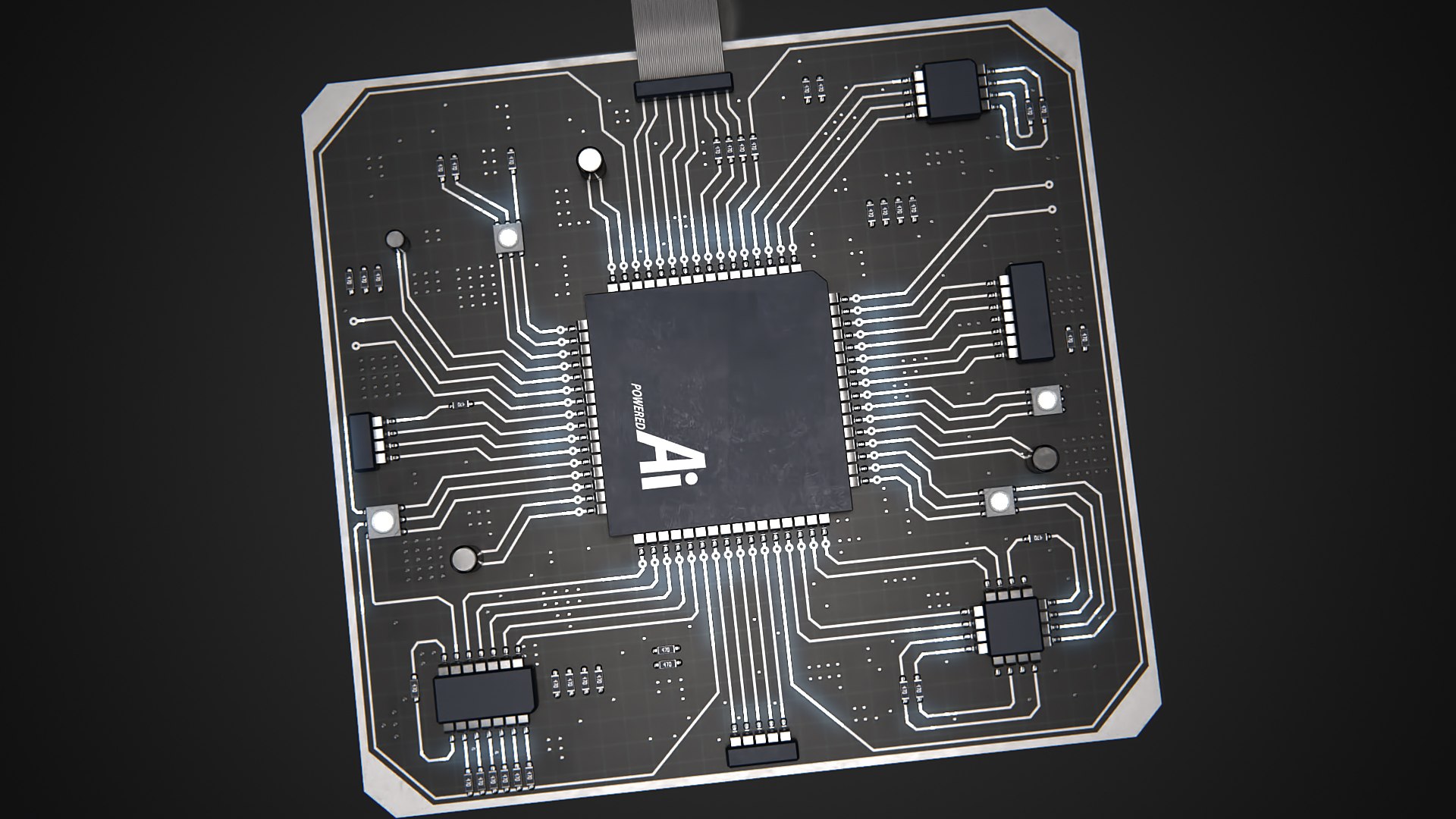 Ai Electronic Circuit PBR 3D Model - TurboSquid 2094133